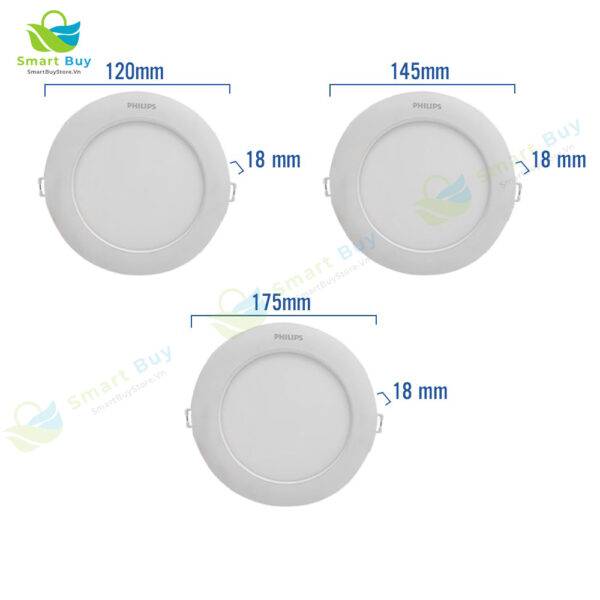 Đèn led âm trần Philips DL262 - 6W, 9W, 12W